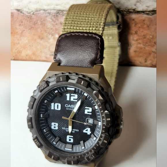 Casio | Accessories | Casio Mens Watch With Velcro Band New Over Inches ...